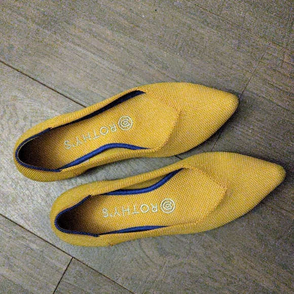 Rothy's | Shoes | Rothys Yellow Pointed Toe Ballet Flats | Poshmark